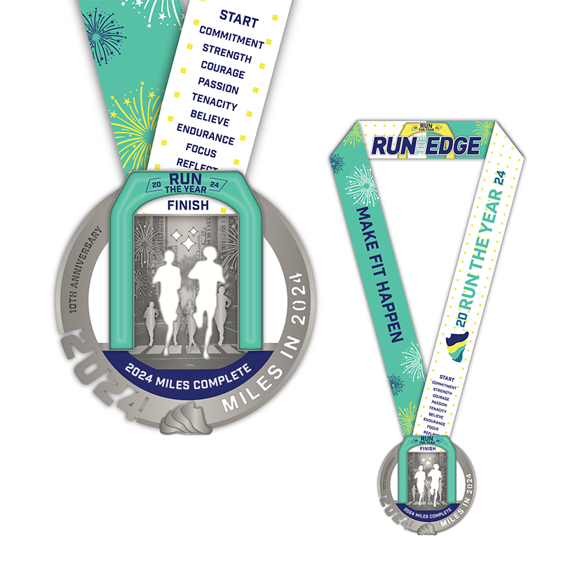 Interactive Medal | Run the Year 2024 – Run The Edge®