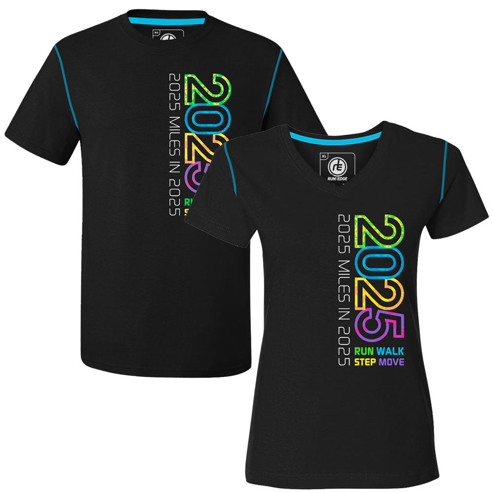 2025 Miles in 2025 Performance Tech Shirt | Run The Edge – Run The Edge®
